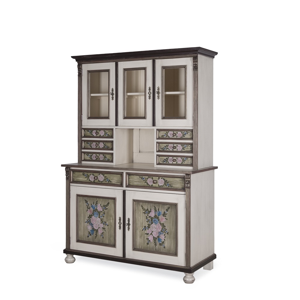 Velká malovaná kredenc ze série Mervart — Svět Pokladů